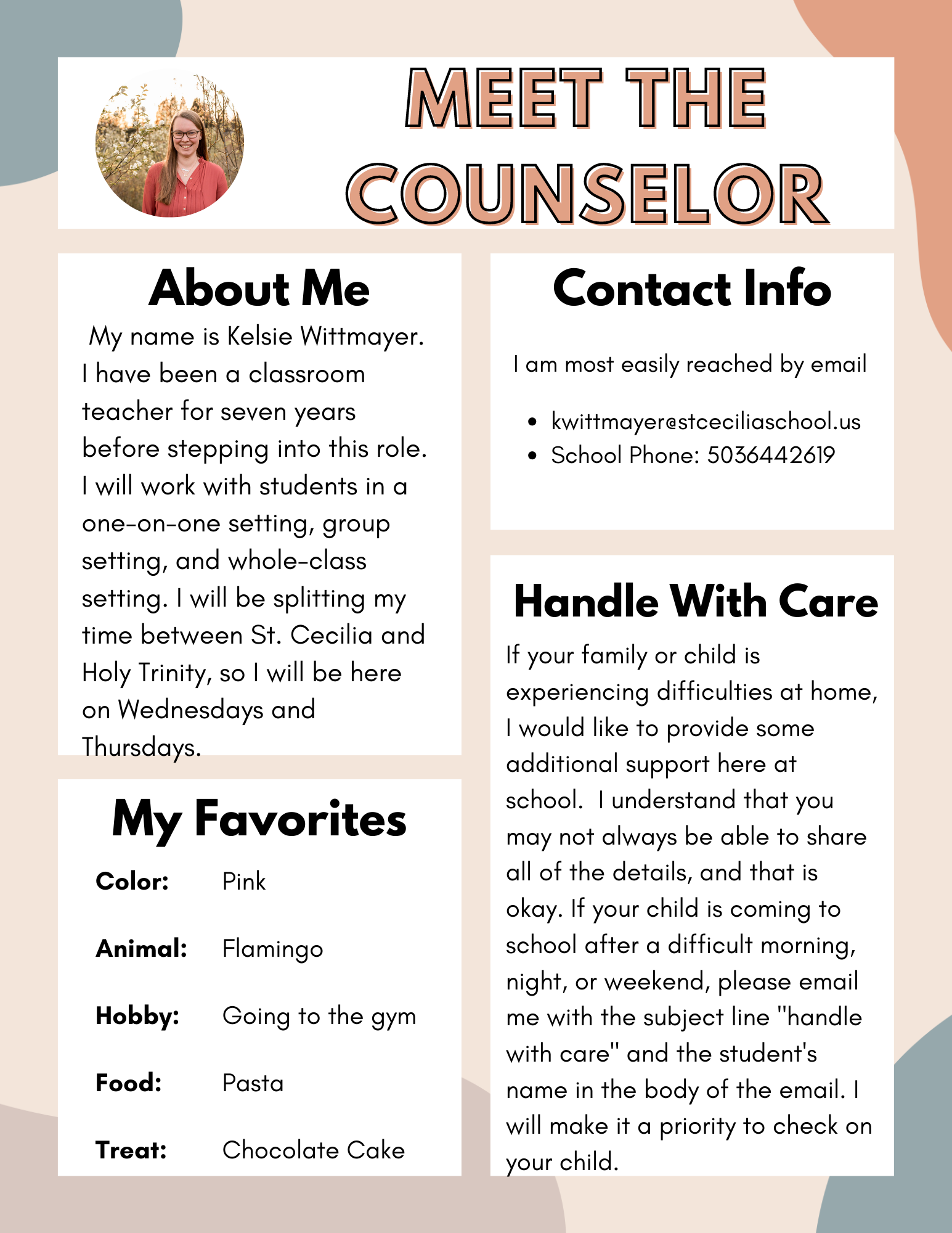 School Counselor St Cecilia School